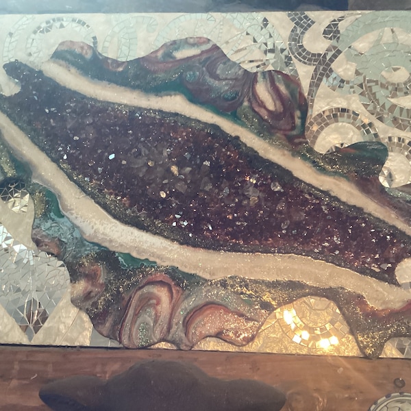 Geode Art, Wall Decor, Living Room Accents, Realistic Geode Art: Made ...