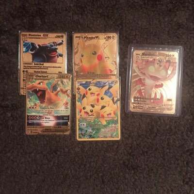 Pikachu Radiant Collection Full Art Gold Metal Pokemon Card - Etsy