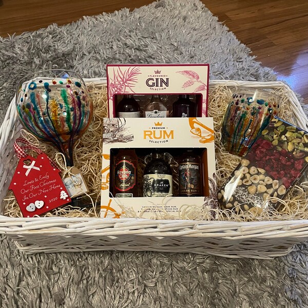 Colour Carnival, Hand Painted Gin Glass (can Personalise) Unique ...