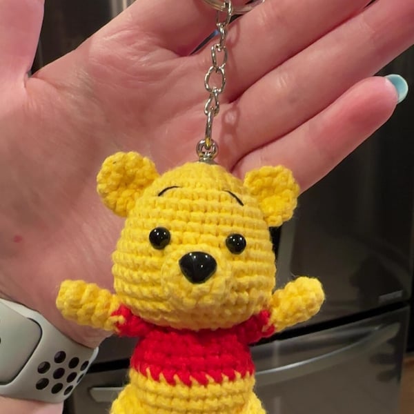 NEW! Crochet Winnie the Pooh Car Hanger/keychain, Pooh and Friends ...