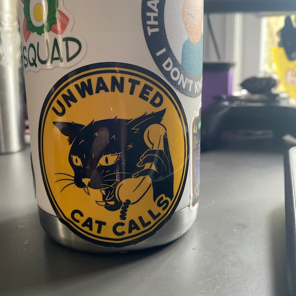 Unwanted Cat Calls Sticker - Etsy