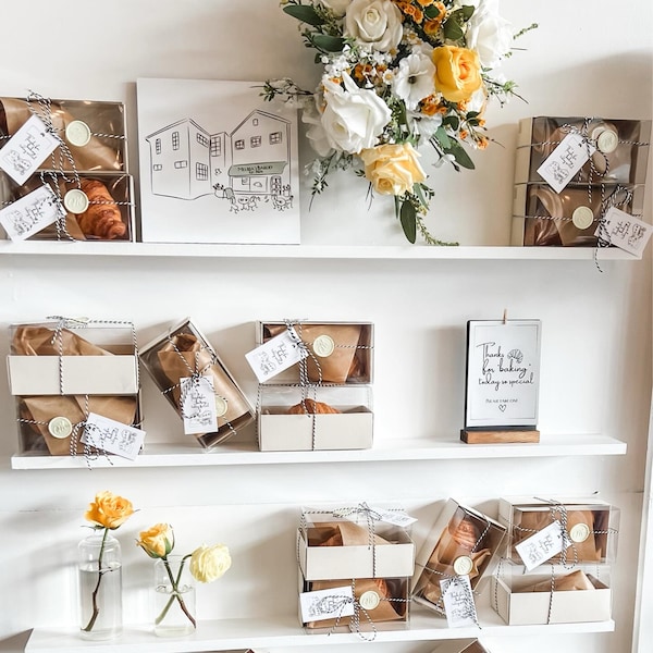 Pink Gingham Cookie Boxes | Pack of 5 | Cookie Boxes | Pastry Boxes ...