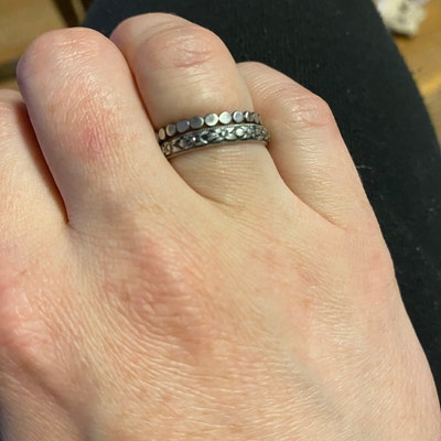 Sterling Silver Stacking Rings Oxidized Stackable - Etsy