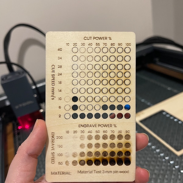 Xtool Test Files, Xtool Material Test, Xtool Creative Space Laser Test ...