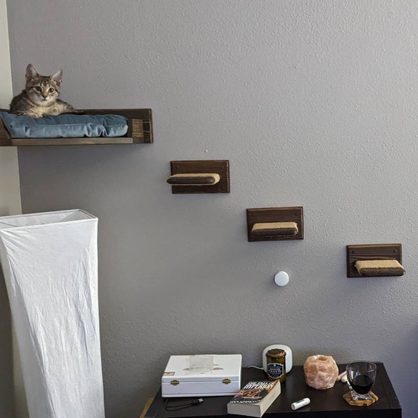 Cat Bed, Corner Cat Perch, Cat Wall Furniture, Cat Shelves, Cat Bed ...