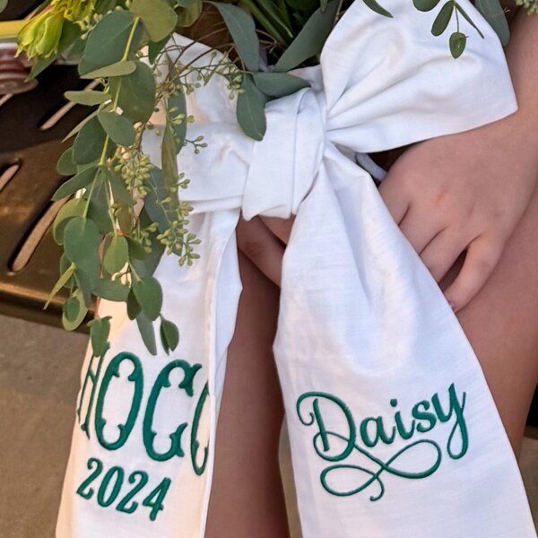 HOCO Bouquet Sash With Name, Custom Homecoming Ribbon, Homecoming ...