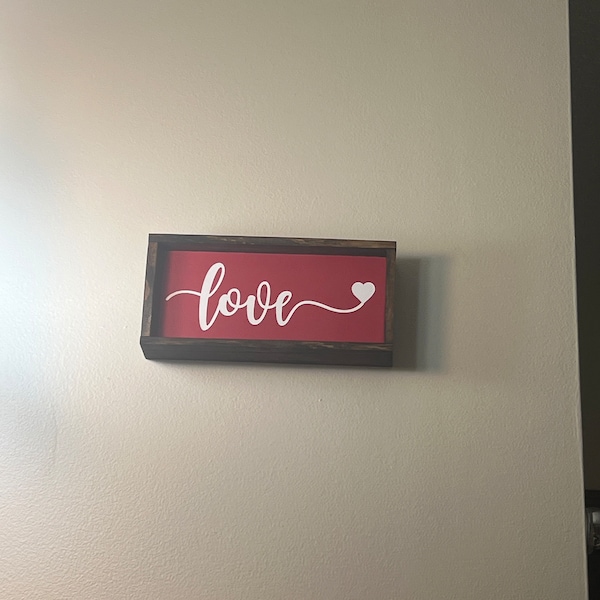 Mini Valentines Day Sign | LOVE HEART | Small Sign Tier Tray | Tiered ...