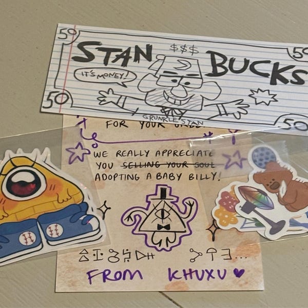 Baby Bill Cipher Holographic Sticker || Gravity Falls Book of Bill - Etsy