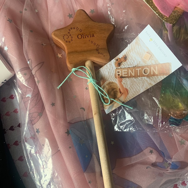 Wooden MAGIC WAND - an All Natural, Woodland Fairy Imagination Toy ...