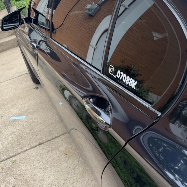 Custom Instagram Name Vinyl Decal - Personalized IG Username Sticker ...