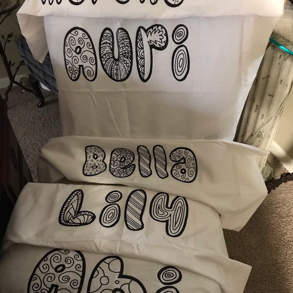 Color Me Personalized Pillow Case, Standard Size - Etsy
