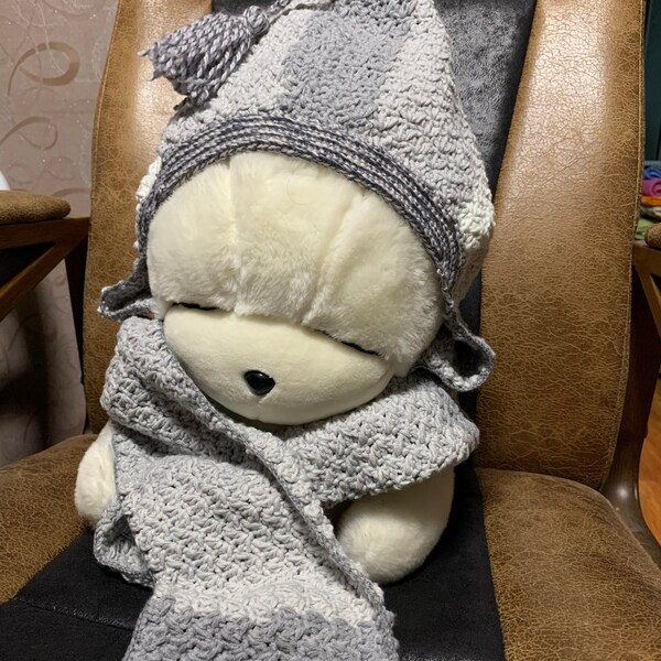 Crochet PATTERN - the Elwood Hooded Scarf (toddler to Adult Sizes ...