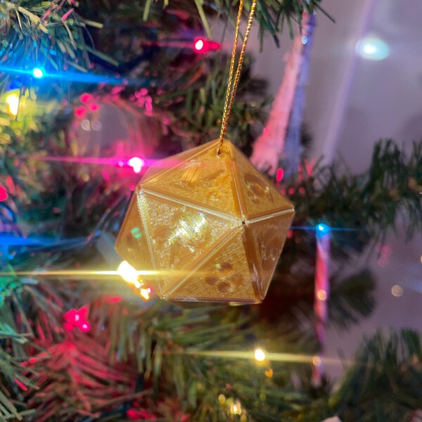 D20 Ornament [pick Your Colors, 2" Holographic] - Hanging Dnd Charm ...