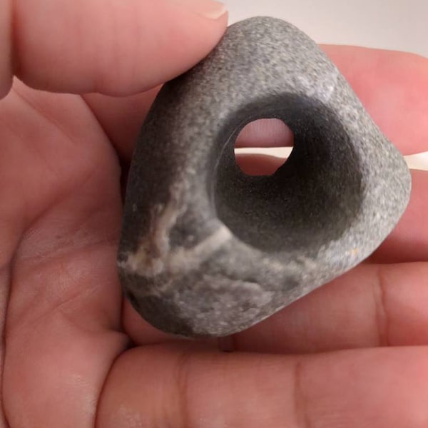 Large Hole Conglomerate Palm Stone - Etsy