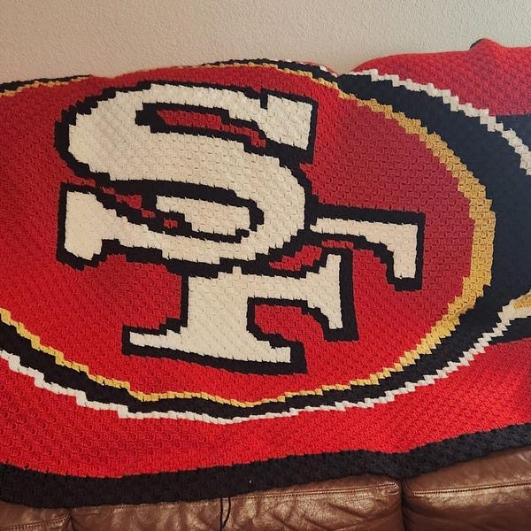 San Francisco 49ers C2C Blanket Pattern - Etsy