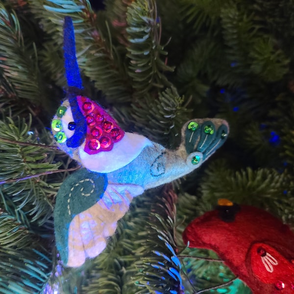 Hummingbird Sewing Pattern PDF - Backyard Bird Stuffed Ornament - Felt ...