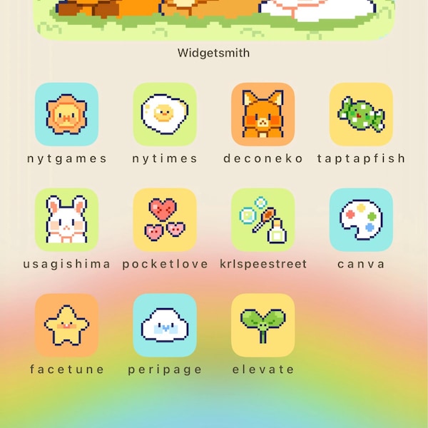 63 App Icon Pack / Happy Sunday / Kidcore / Wallpapers & Widgets ...