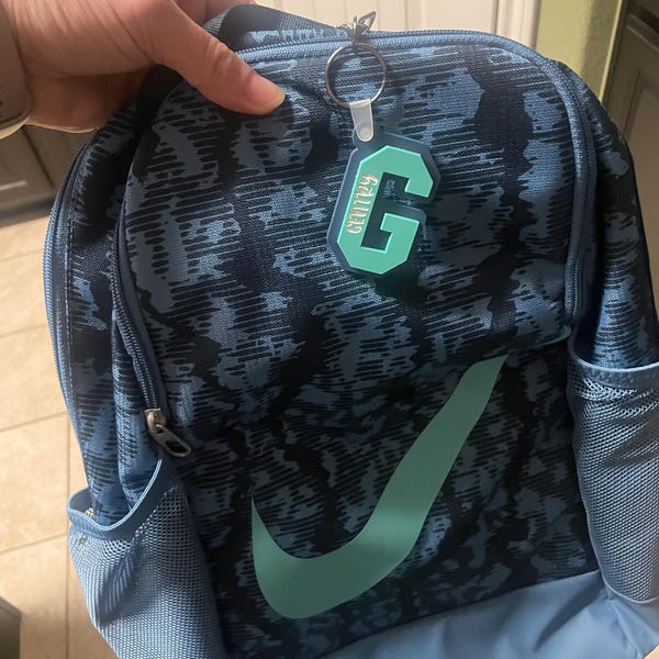 Varsity Letter Backpack Tag/ Personalized Initials Backpack Keychain ...