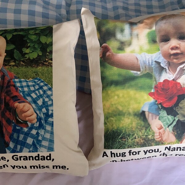 PERSONALISED Cushion Cover - Natural Colour - Photo Cushion, Home Gift ...