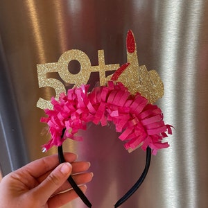 50th Birthday Headband, Beach Im 50 Headband, 50th Birthday Party Crown ...