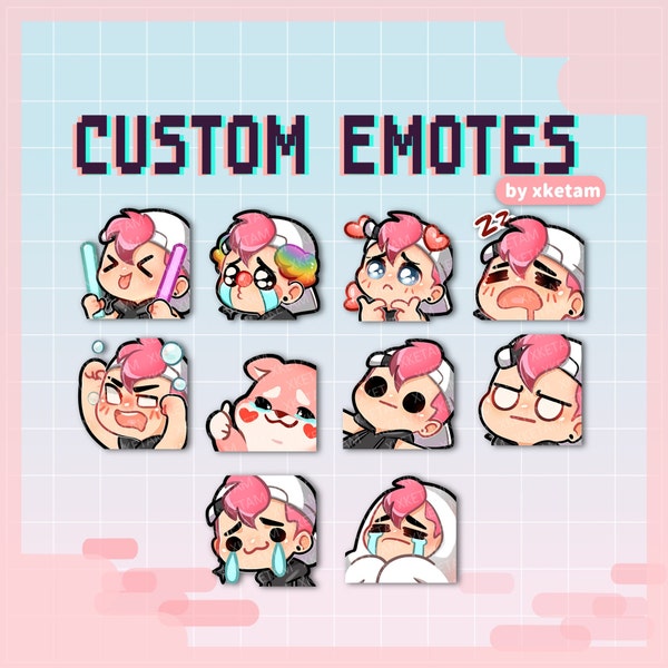 Custom YCH Drool Emotes Emotes for Twitch, Discord, and More - Etsy