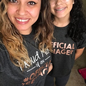 Proud Mom of Official Teenager Rose Gold Shirt, Official Teenager Shirt ...