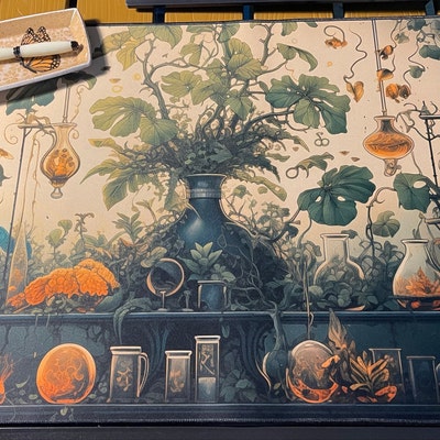 Aztec Octopus Desk Mat, Aesthetic XL Desk Pad, Geometric Mouse Pad, Red ...