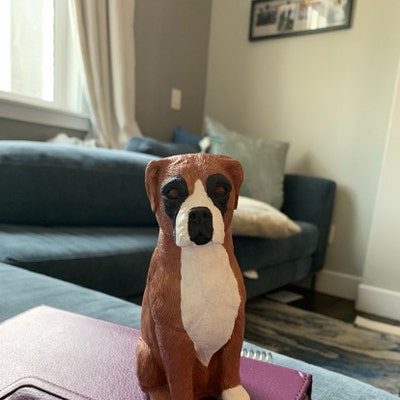 Boxer Dog Statue, Concrete Statues, Boxer Statue, Boxer Memorial, Pet ...