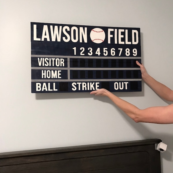 Baseball Scoreboard | Various Sizes | Personalized Sports-themed Room ...