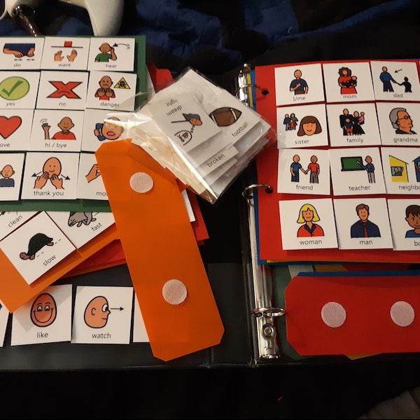 My Communicaid 1 Communication Book 215 Cards Bilingual English Spanish ...