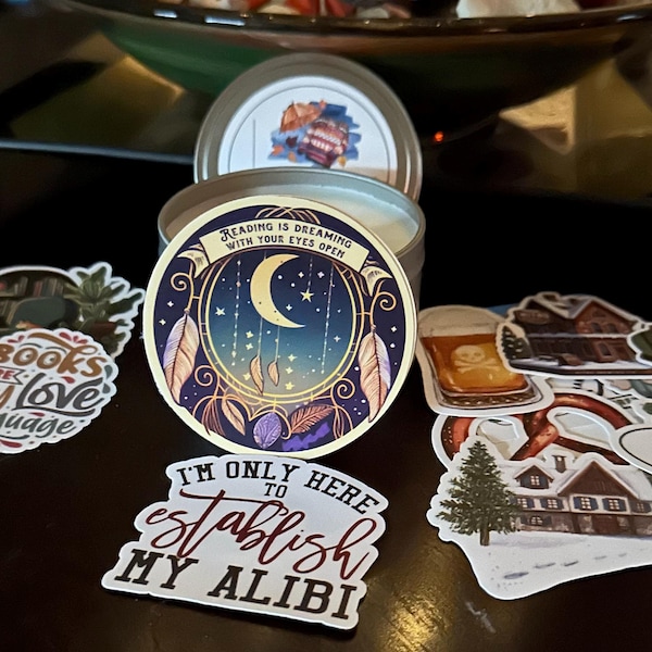 Cozy Reading Sticker - Curl up and Get Cozy Sticker With Books, Cats ...