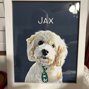 Custom Pet Portraits Using Pet Photo Personalized Digital Dog Portraits Cat Portraits Custom Dog ...