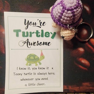 You're TURTLEY AWESOME Stuffed Turtle, Cheer up Gift for Coworker ...