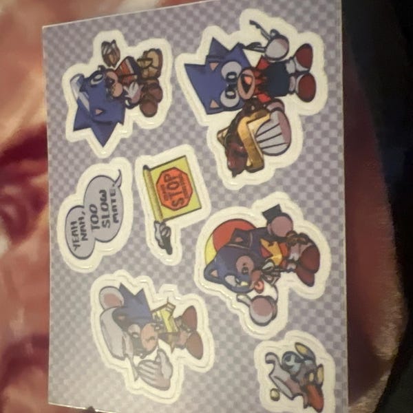 Sonic but He's 'strayan (オーストラリアのソニック) Sticker Sheet - Etsy