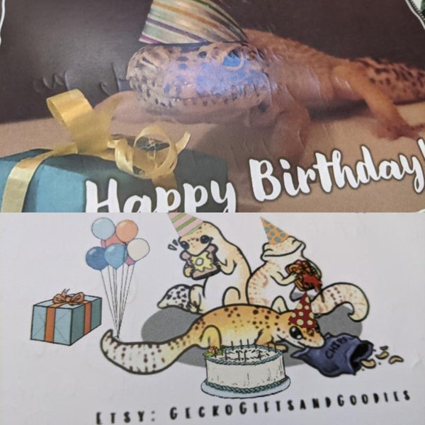 Happy Birthday Card - Perfect for Leopard Gecko and Reptile Lovers! - Etsy