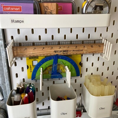 Sewing Template/ruler Holder IKEA SKADIS or 1/4 Standard Pegboard - Etsy