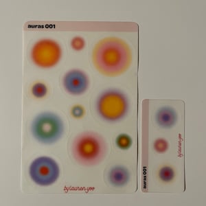 Auras 001 Colorful Aura Inspired Transparent Stickers, Spiritual ...