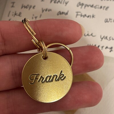 Dog Tag script Font, Flower Dog Tag, Nickel Dog Tag, Pet ID Tags ...