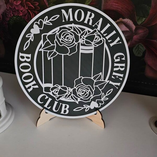 Book Club Library Signs Various Trope Designs for Bookshelf Decor or ...