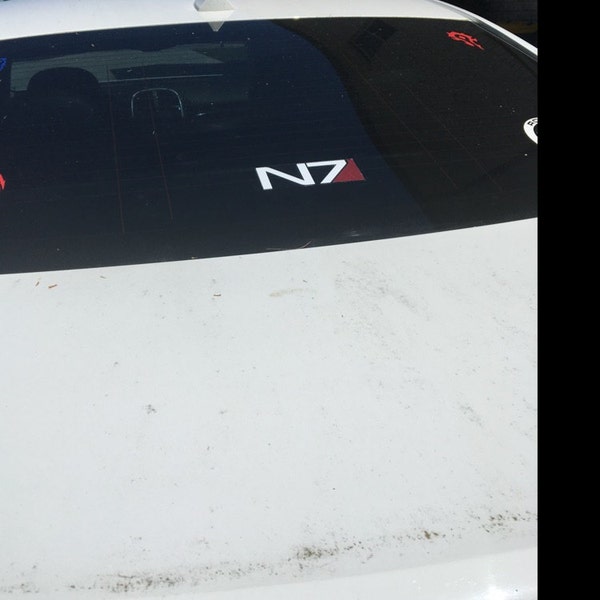 Mass Effect N7 Vinyl Decal | With Metallic Red | Gaming Logo | Gifts ...