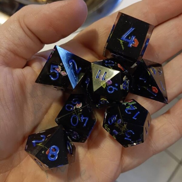 Quicksand Liquid Core Dice, Liquid Core Dnd Dice, Handmade Liquid Core ...