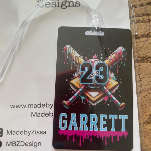 Drip Baseball Bag Tags, Baseball Name Tag, Equipment Bag Tag, Team ...
