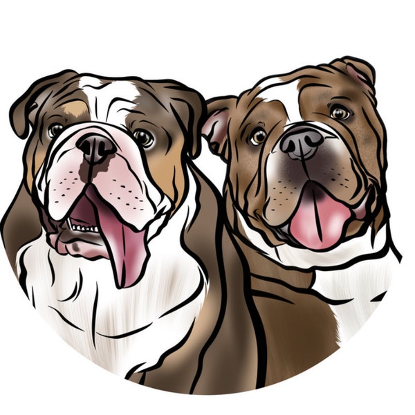 Boxer Dog Outline SVG/ Boxer Vector Illustration Bundle/ Cricut ...