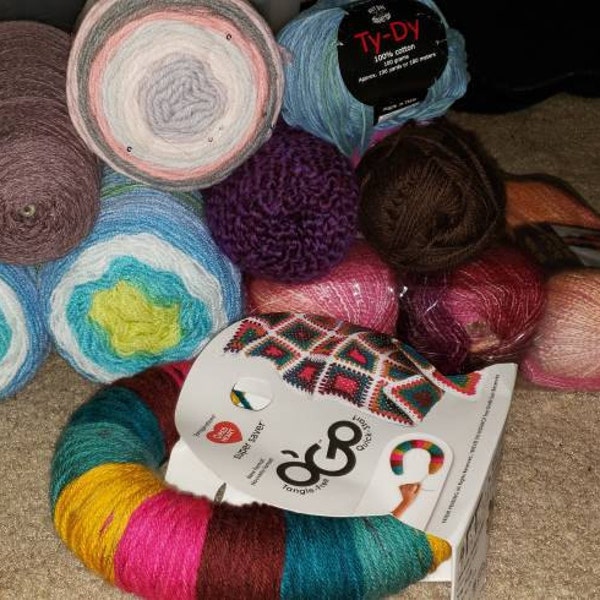 Assorted Mystery Yarn Box- USPS Flat Rate Priority Box Medium or Large ...