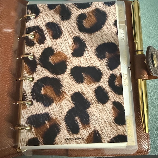 Cheetah Leopard Print Planner Binder Dashboard - Etsy