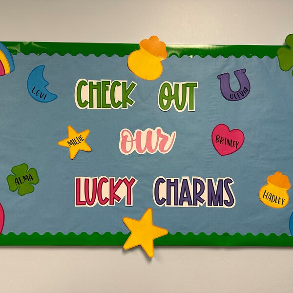 St. Patrick's Day Bulletin Board Kit: Lucky Charms Classroom Decor (PDF ...