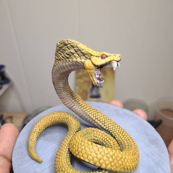 Giant Snake Serpent Cobra Dnd Miniatures Compatible With 28mm 32mm ...