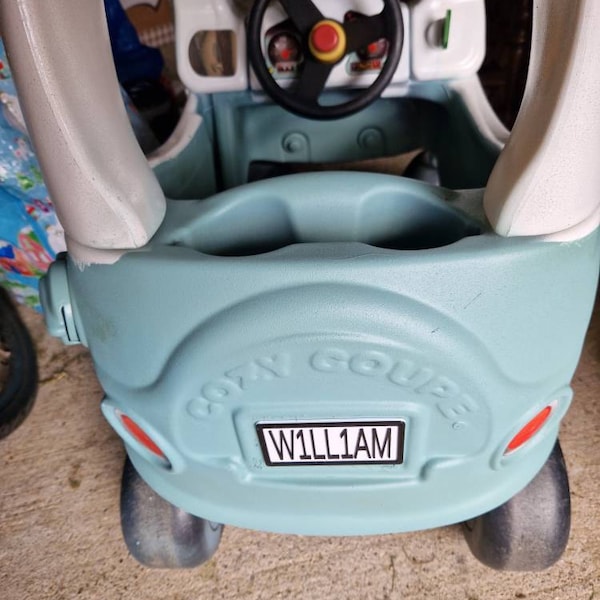 Little Tikes Custom Number Plate | Kids | Toy Car | Personalised | Cozy ...