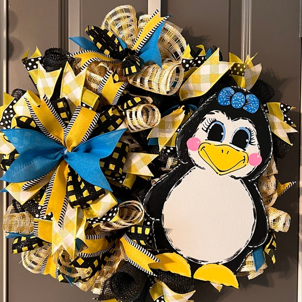 Personalize PENGUIN TEACHER SIGN Wall Door Plaque School Class ...