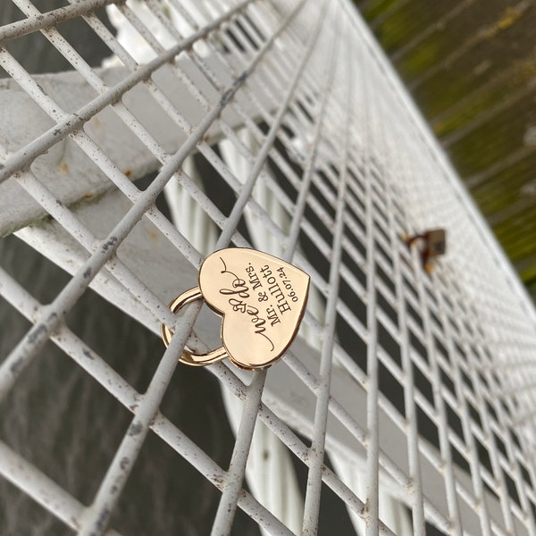 Wedding Lock, Padlock With Key, Heart Lock, Love Lock, Custom Lock ...